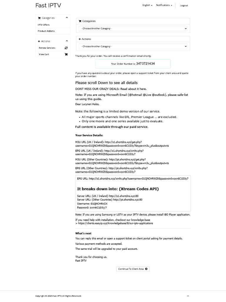 Fast IPTV - Shopping Cart | PDF | Computing | Internet