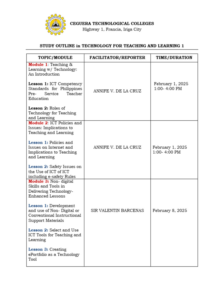 Technology in Teaching: Study Outline | PDF | Educational Technology ...
