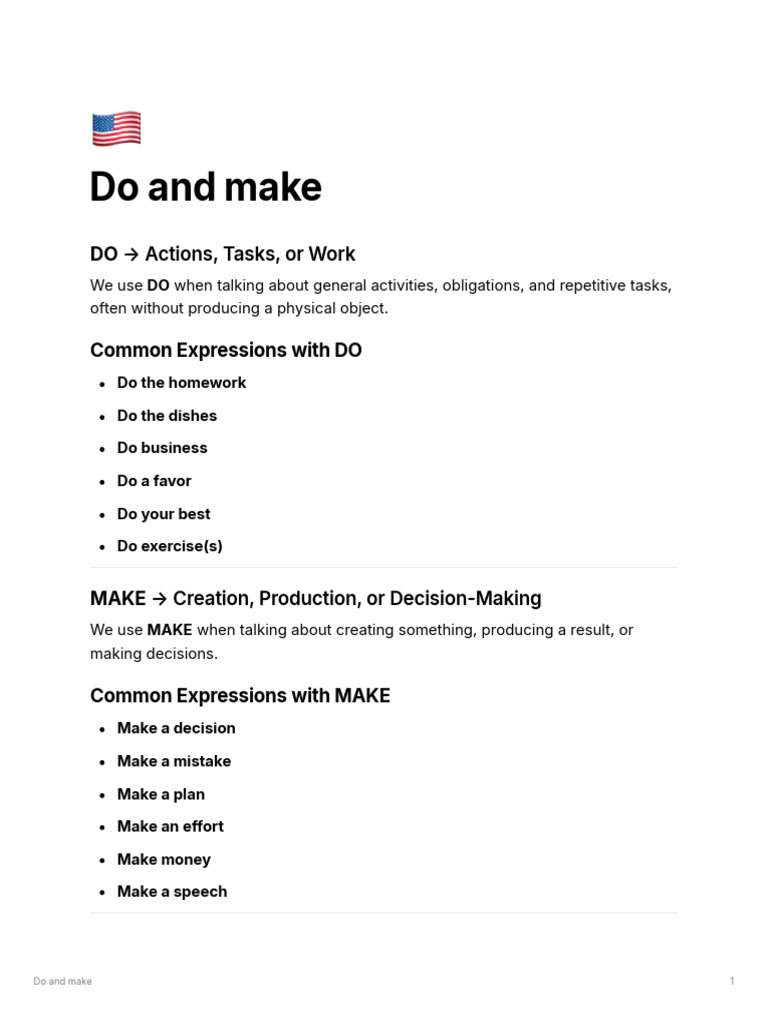 Do and Make | PDF