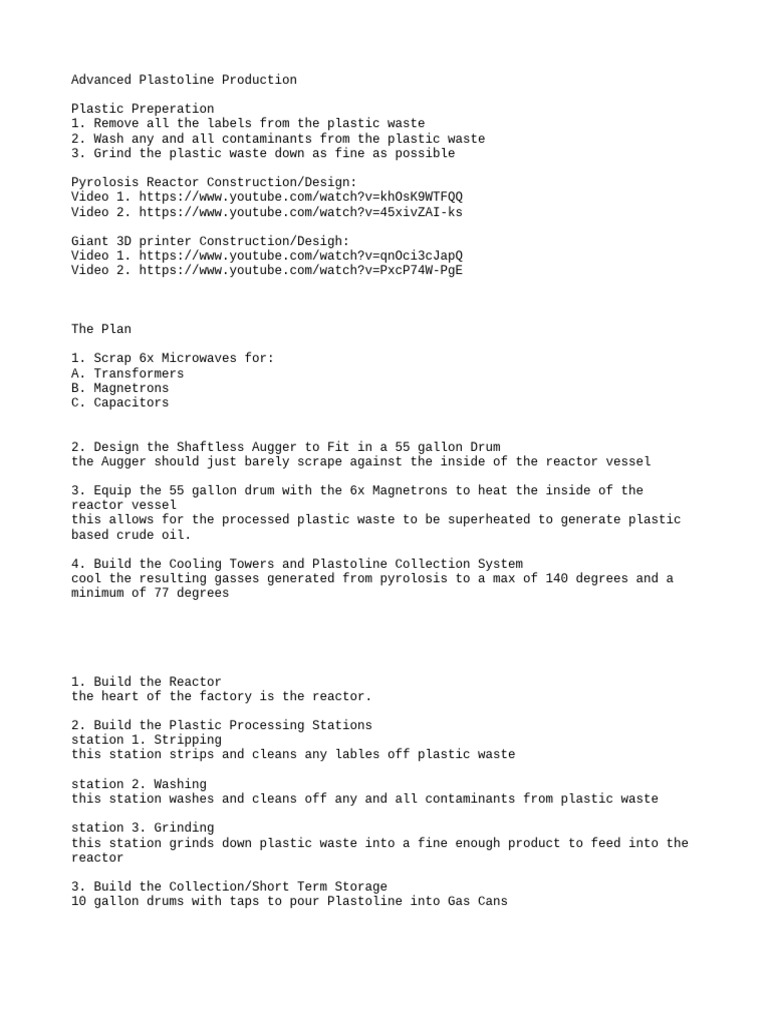 Advanced Plastoline Production | PDF