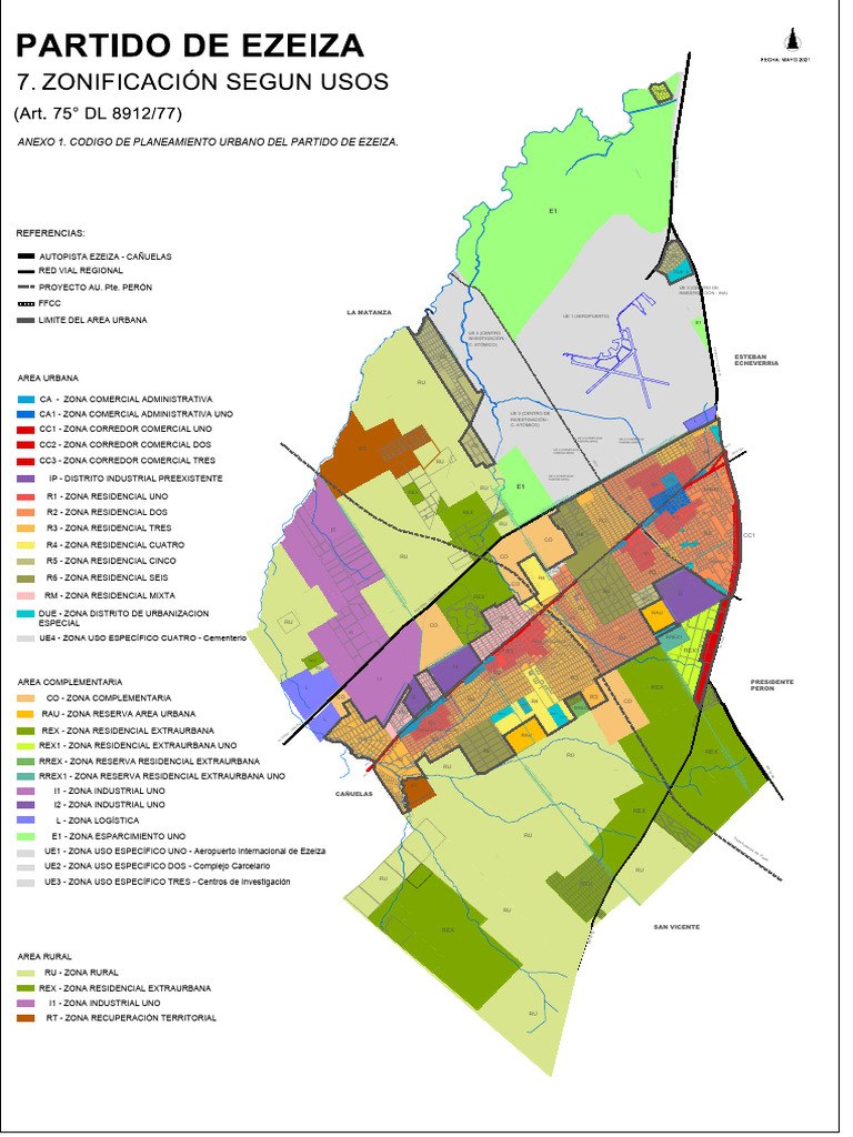 Plano de Zonificacion Distito de Ezeiza - 2023 | PDF | Zonificación ...