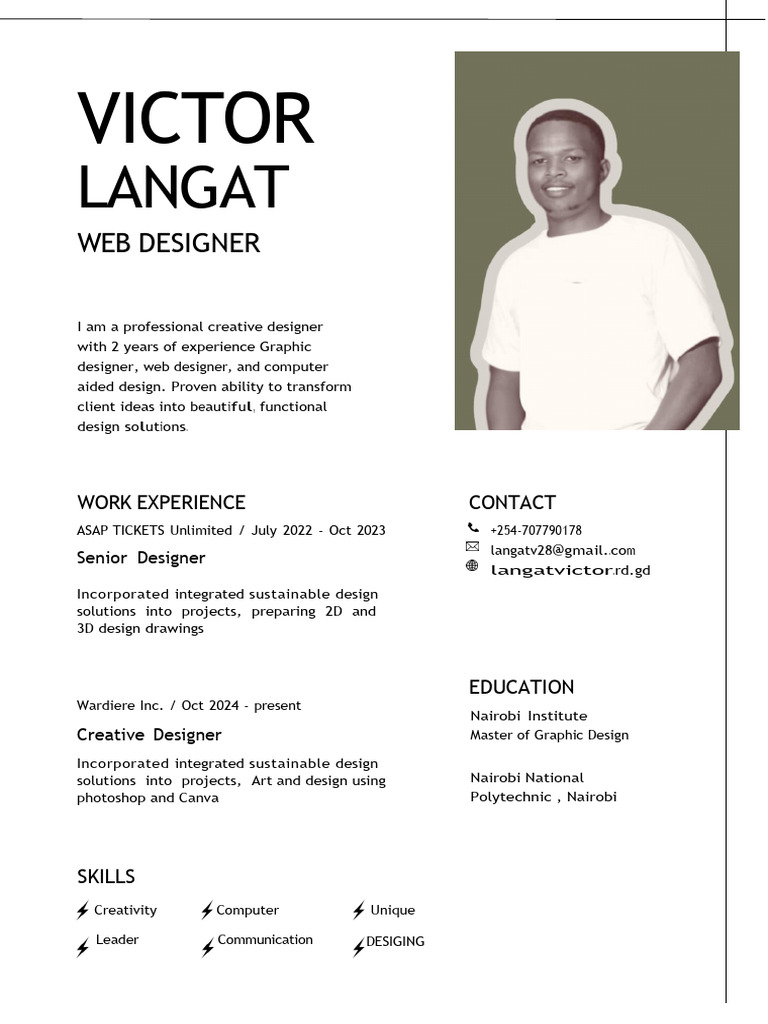 Victor Langat: Web & Graphic Designer | PDF