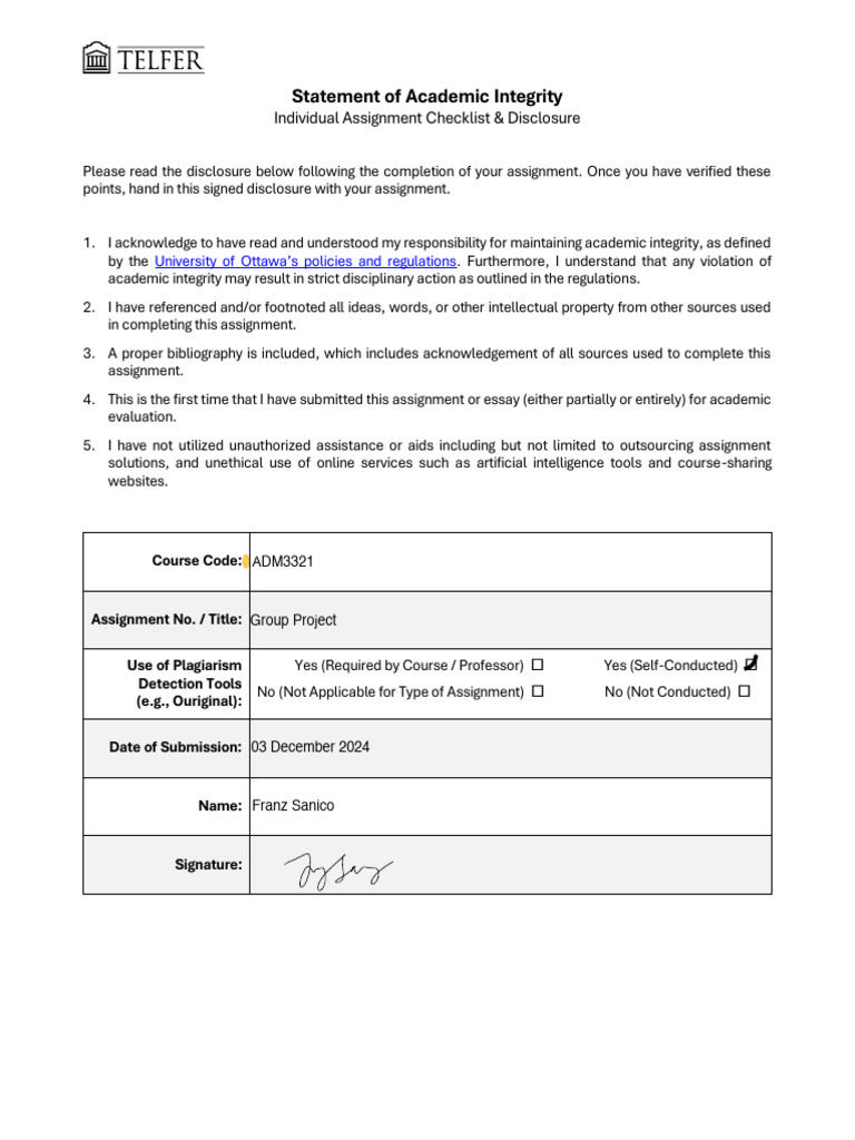 Academic Integrity | PDF