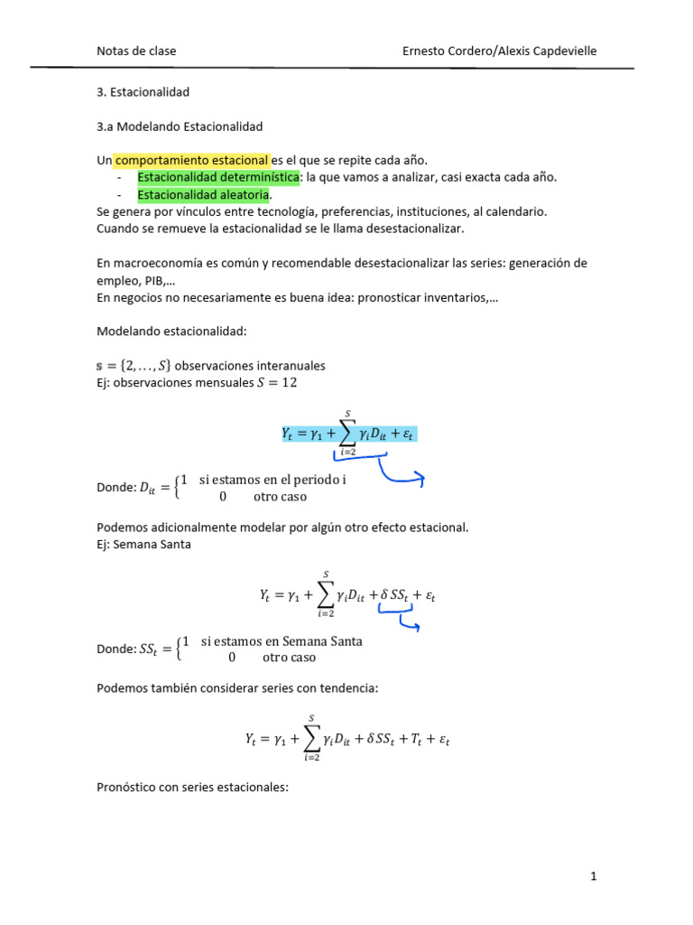 Modelando la Estacionalidad Estadística | PDF | Matemáticas Aplicadas ...