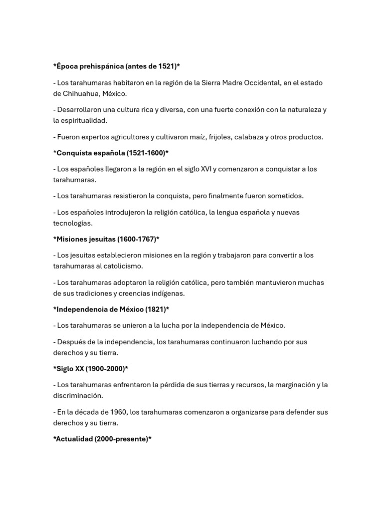 Historia y Cultura de los Tarahumaras | PDF | España | México