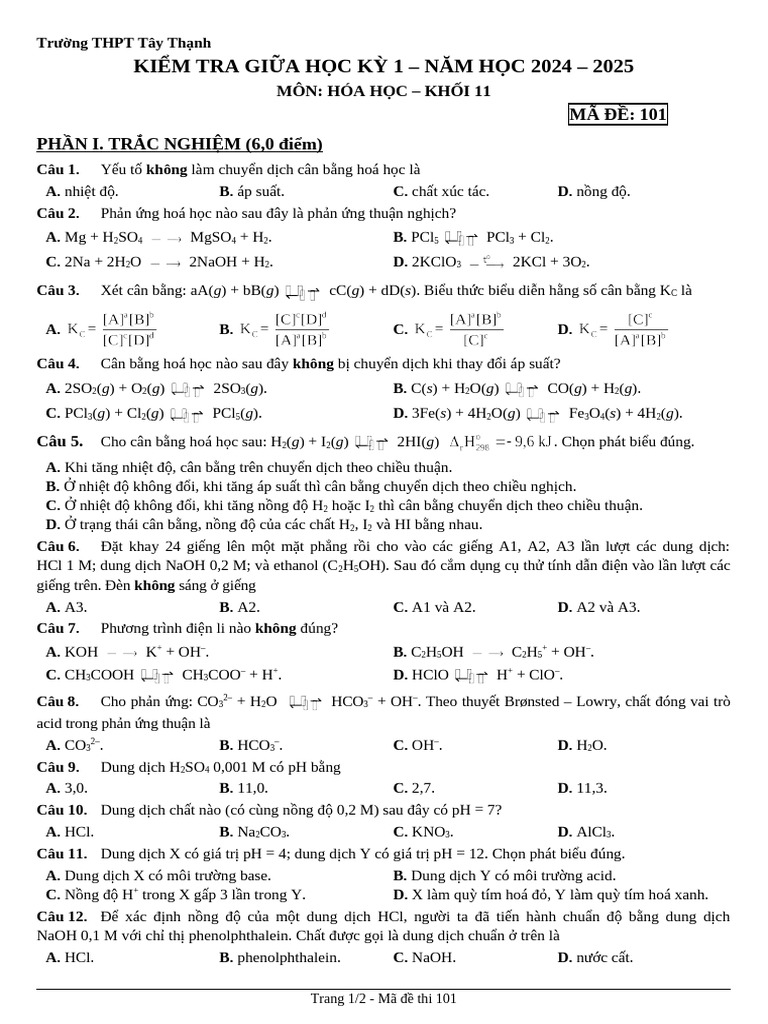 GK1-B2-CT2-ĐỀ 101 | PDF