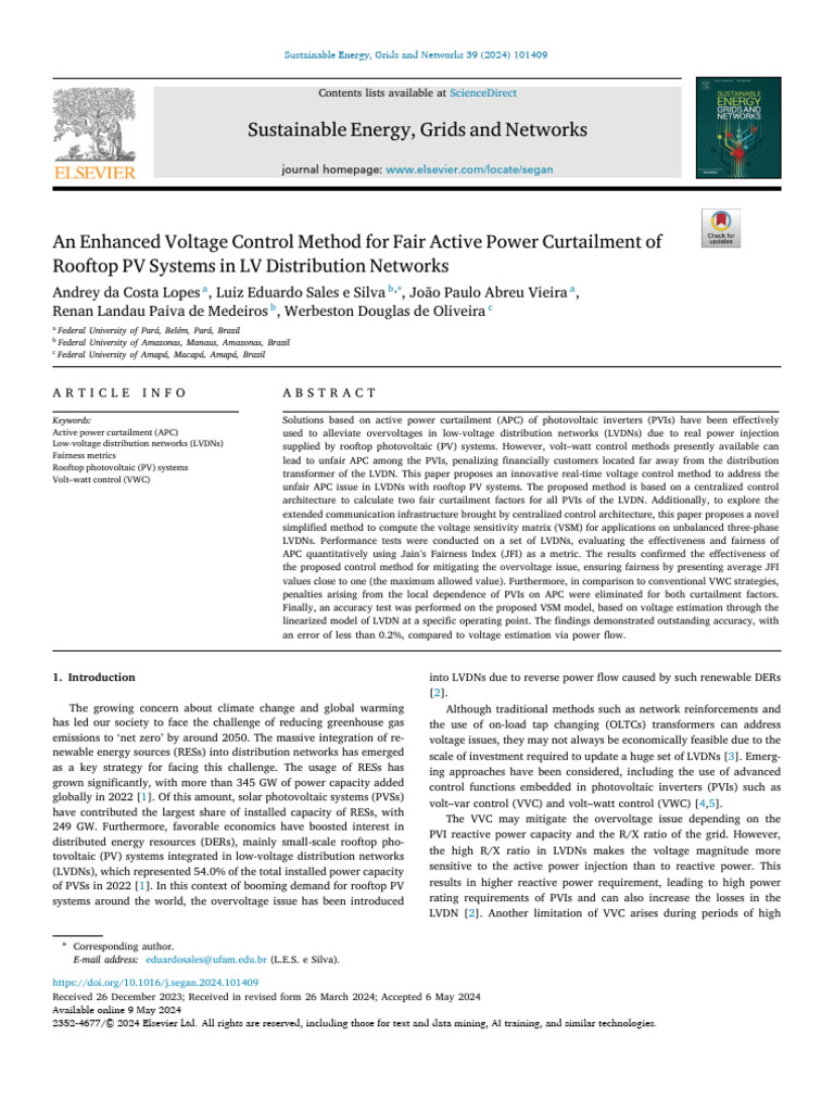 An Enhanced Voltage Control Method For Fair Active Power Curtailment Of