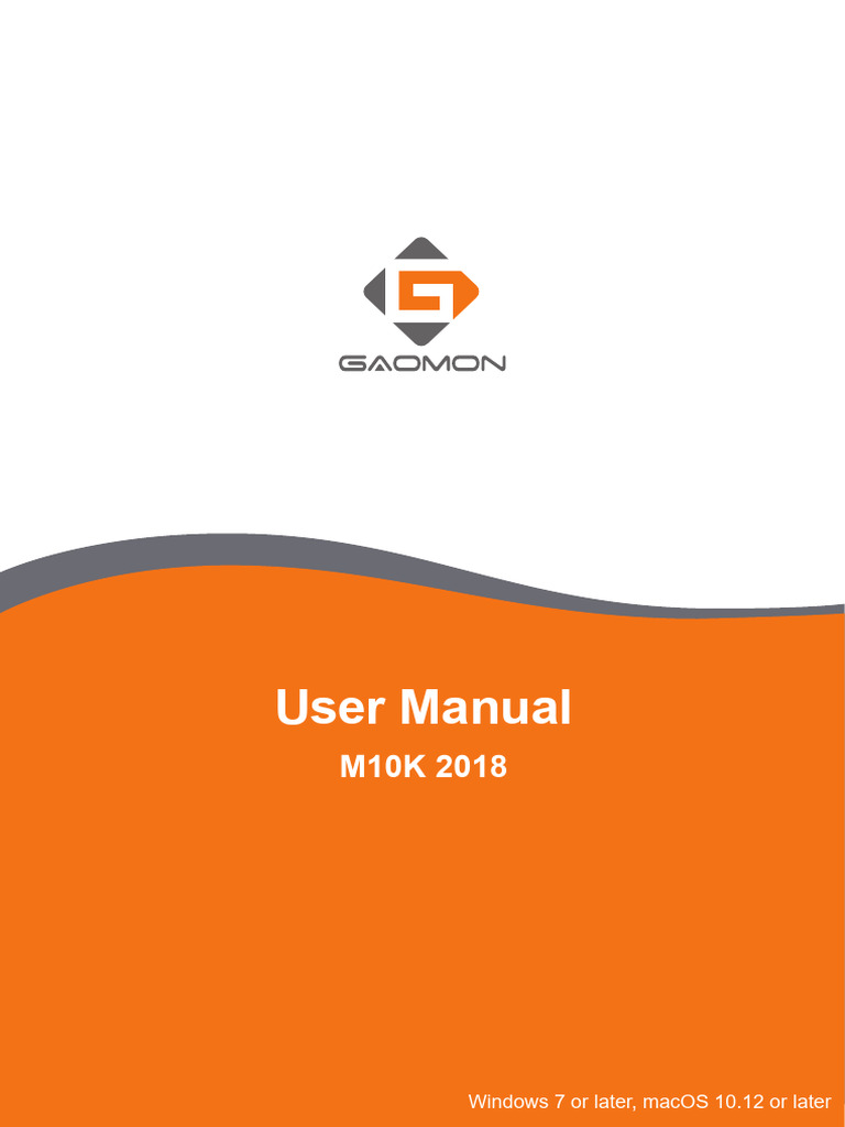 GAOMON M10K 2018 User Manual | PDF | Computer Monitor | Cursor (User ...