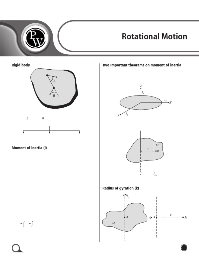 Moment of Inertia and Rotational Motion | PDF | Rotation Around A Fixed Axis | Motion (Physics)