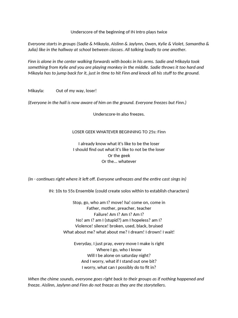 Teen Comp Script | PDF