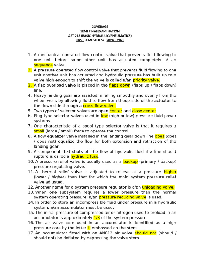 SEMI-FINAL-COVERAGE | PDF | Valve | Pneumatics
