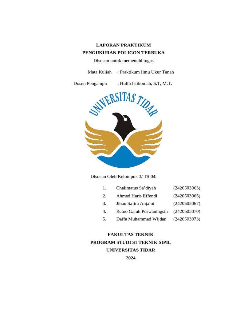 Praktikum Pengukuran Poligon Terbuka | PDF