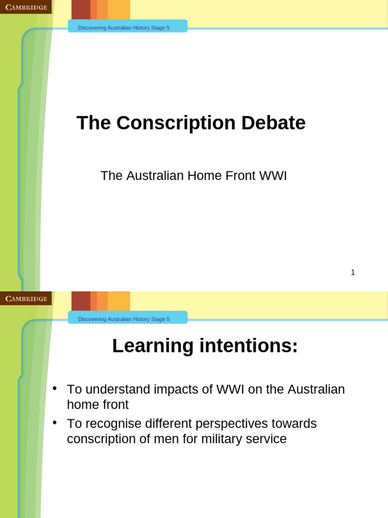 Australian Conscription Debate WWI 2022 | PDF | Australia | Government