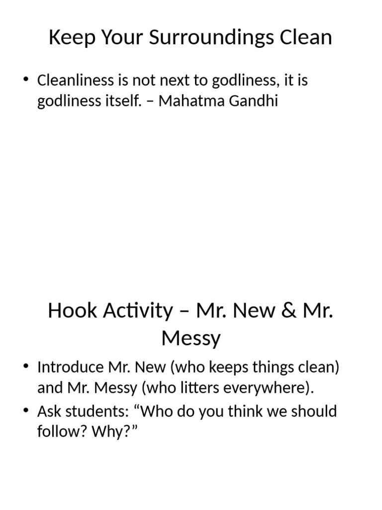 10 Ways to Keep Surroundings Clean | PDF | Economy And The Environment