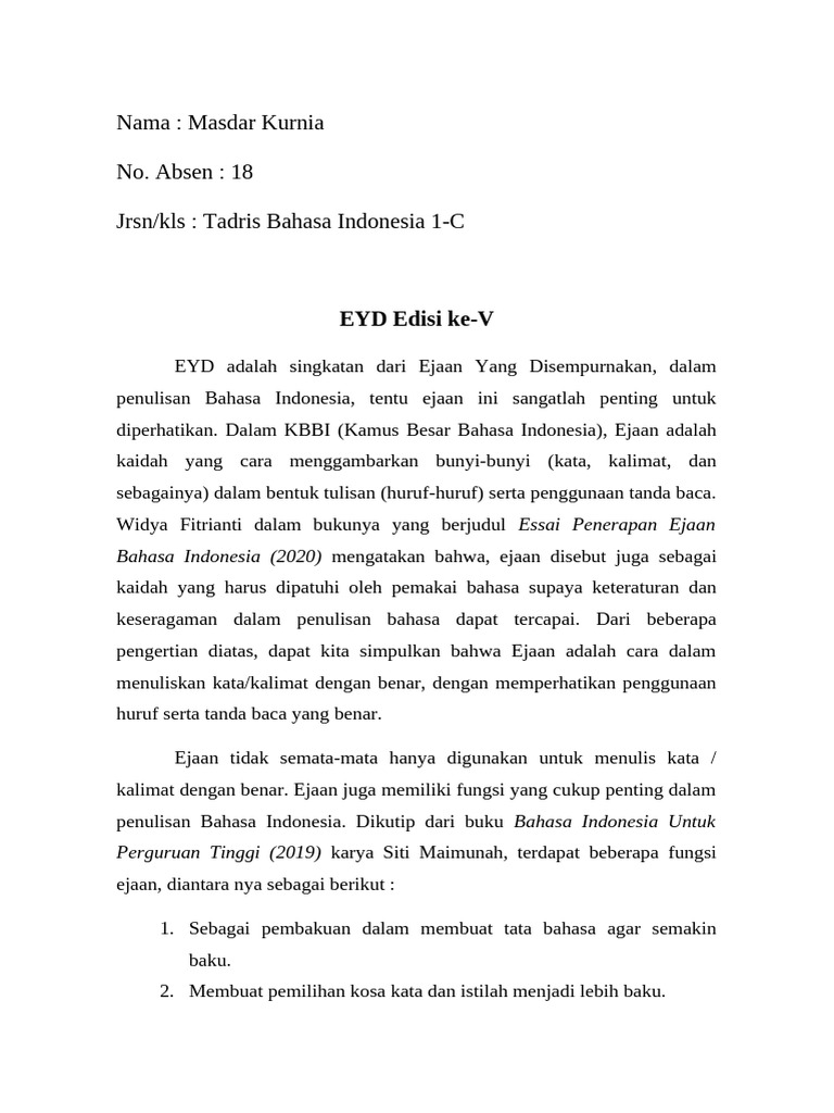 Menyimak (Eyd) | PDF