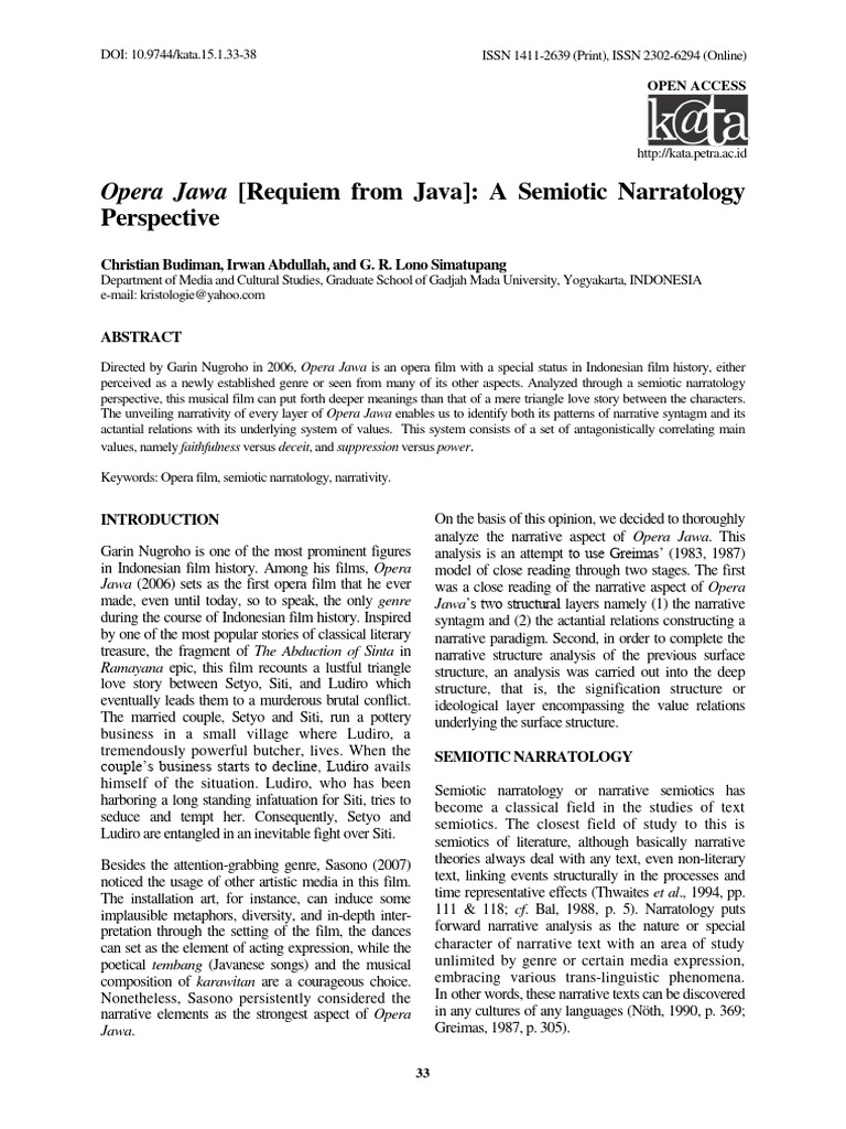 en Opera Jawa Requiem From Java A Semiotic | PDF | Semiotics