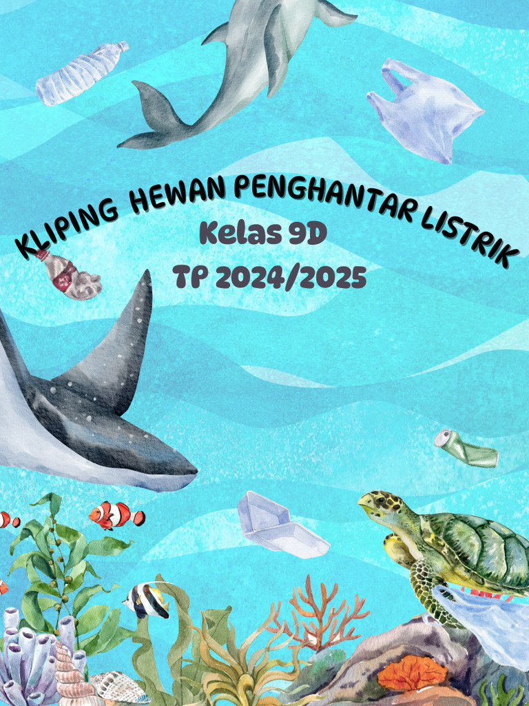 Blue Green Illustration Ocean World Water Notebook Cover A4 Document | PDF