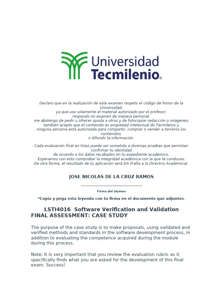 Final Exam Software Verification and Validation-1 | PDF | Software ...