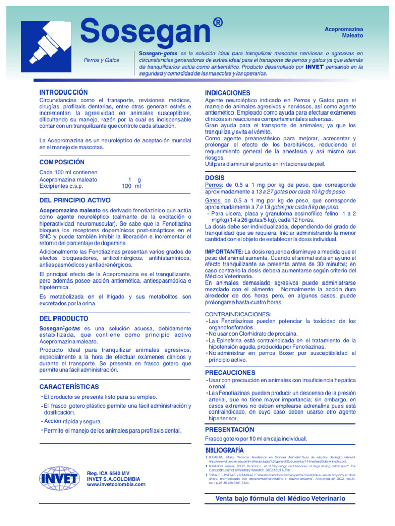 Sosegan Gotas | PDF | Farmacología | Drogas que actúan sobre el sistema nervioso