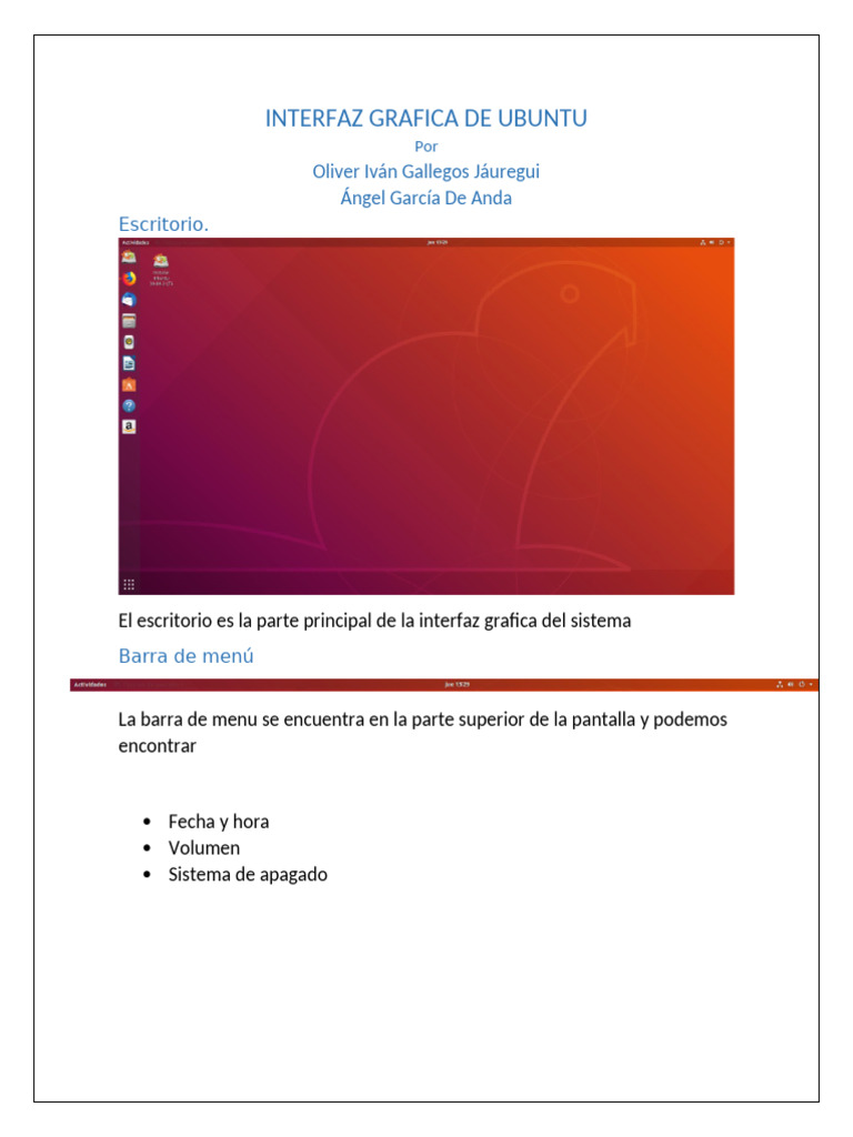 Interfaz Gráfica de Ubuntu: Guía Completa | PDF