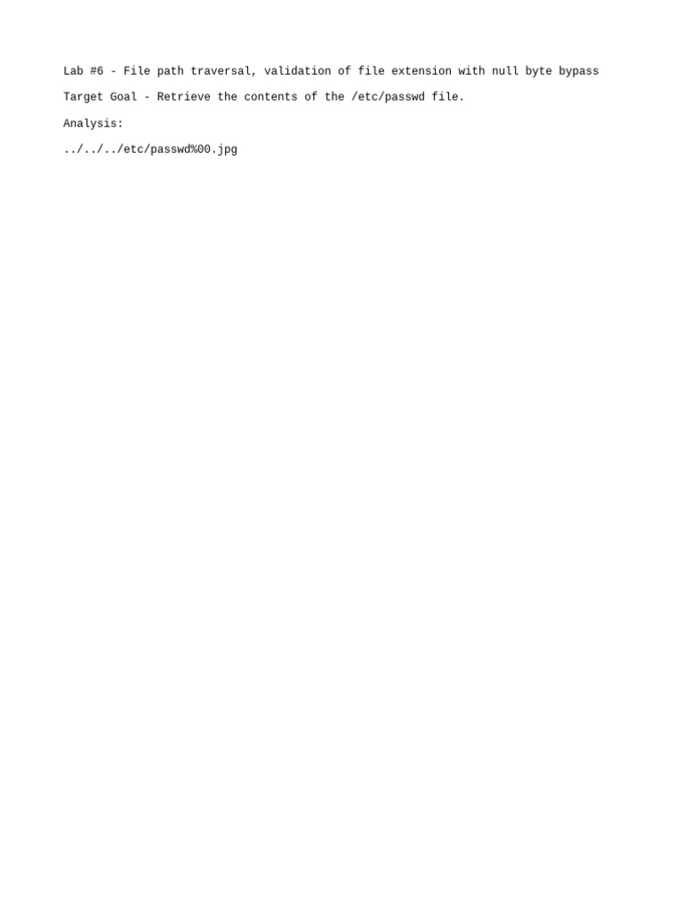 Lab #6 - File Path Traversal | PDF