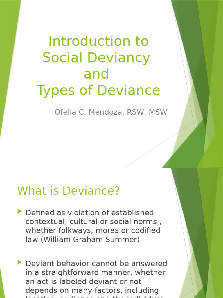 Social Deviance | PDF | Deviance (Sociology) | Attention Deficit Hyperactivity Disorder