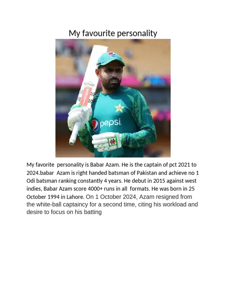 My Favourite Personality | PDF