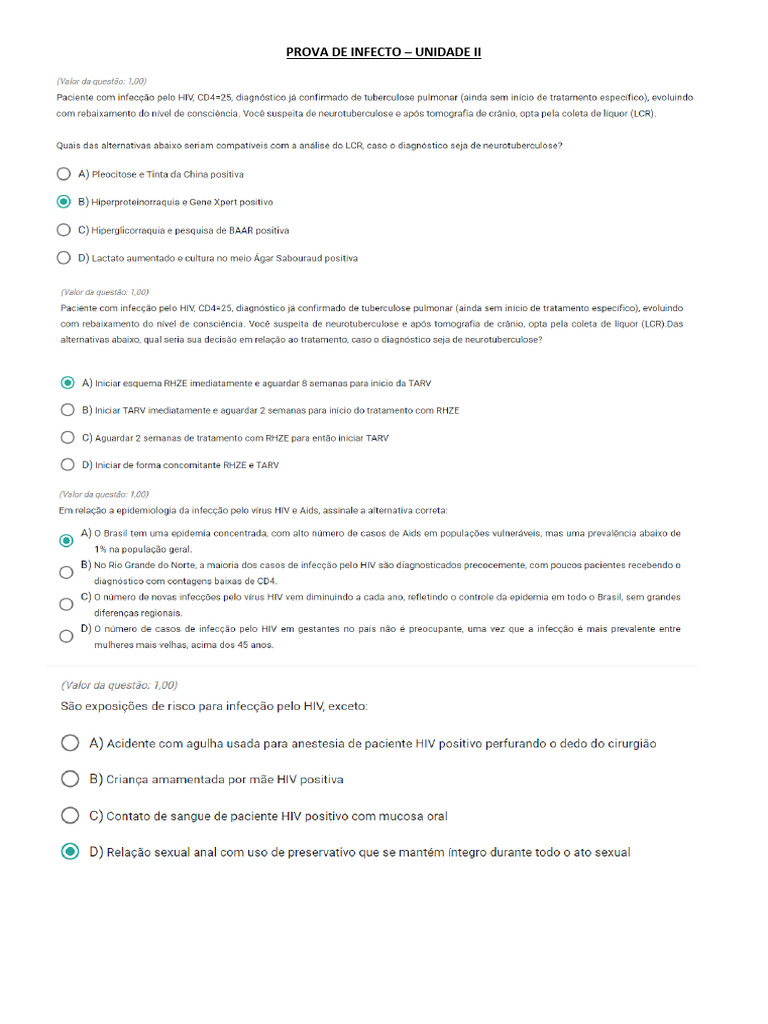 2A PROVA COM GABARITO | PDF