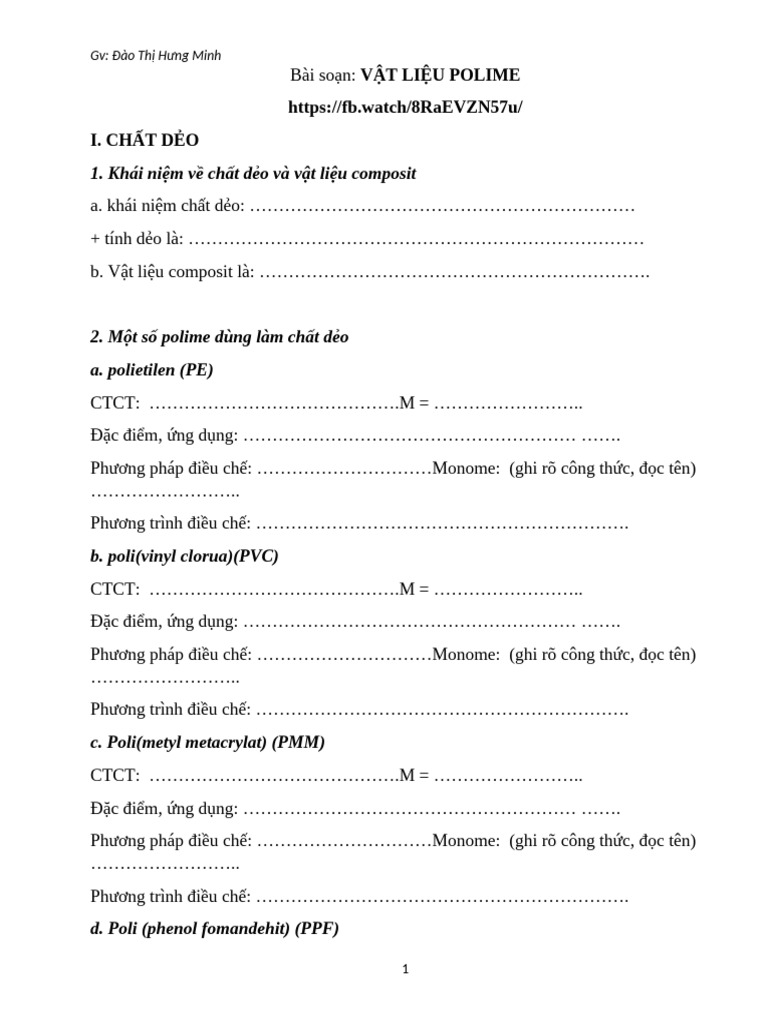 Vật Liệu Polime | PDF