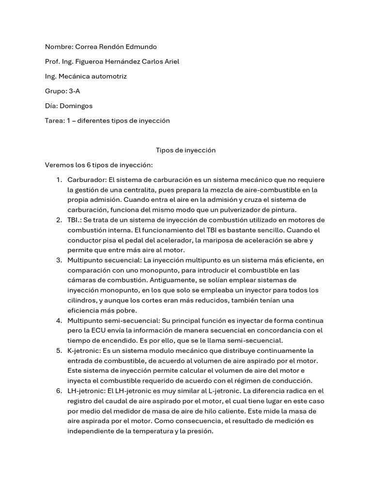 Tarea 1 Siste. Inyeccón | PDF