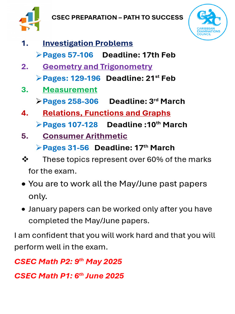 CSEC PREPARATION Online | PDF