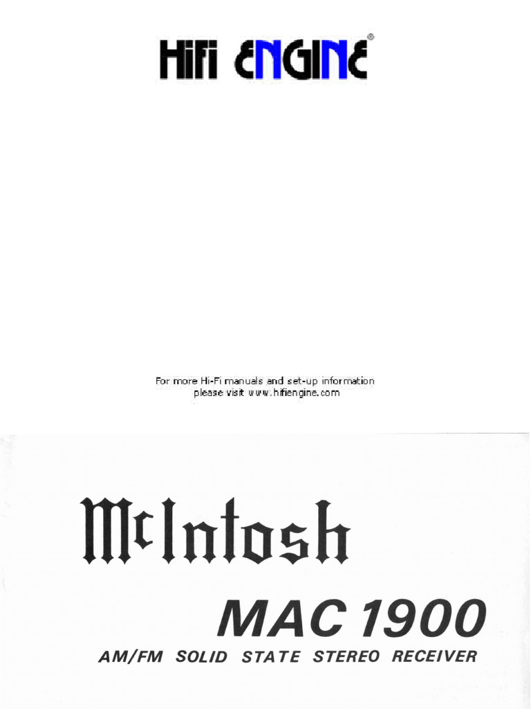 Mac 1900 Service | PDF