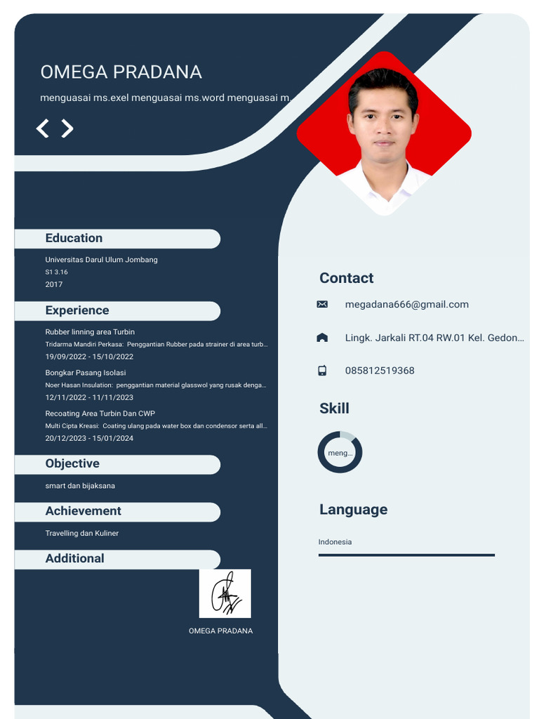 Profil CV Omega Pradana | PDF