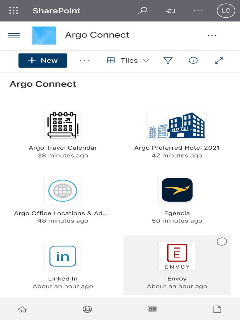 Argo Connect - Argo Connect - Tiles | PDF