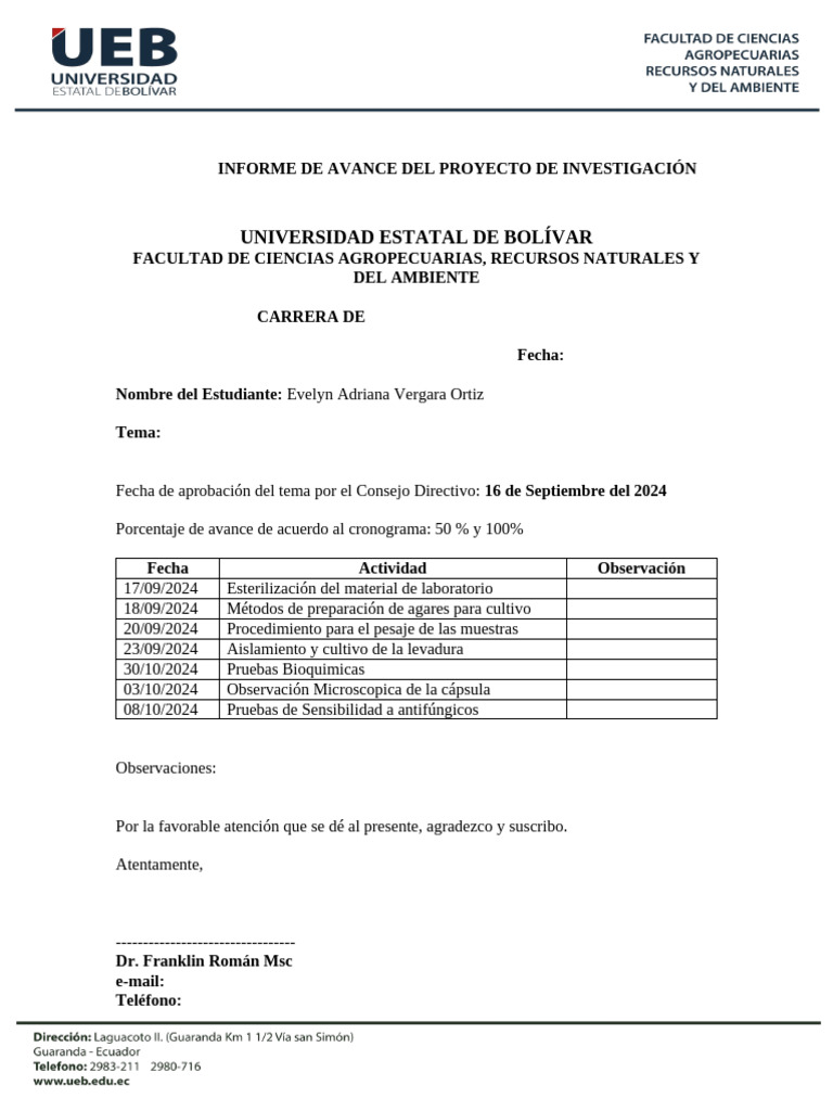 ANEXO 5 INFORME DE AVANCE DEL TUTOR | PDF