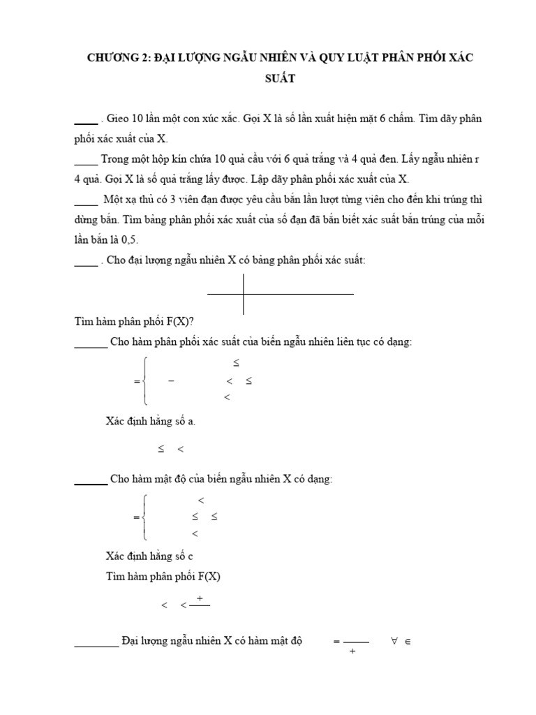 Bai Tap Chuong 2 (BS) | PDF