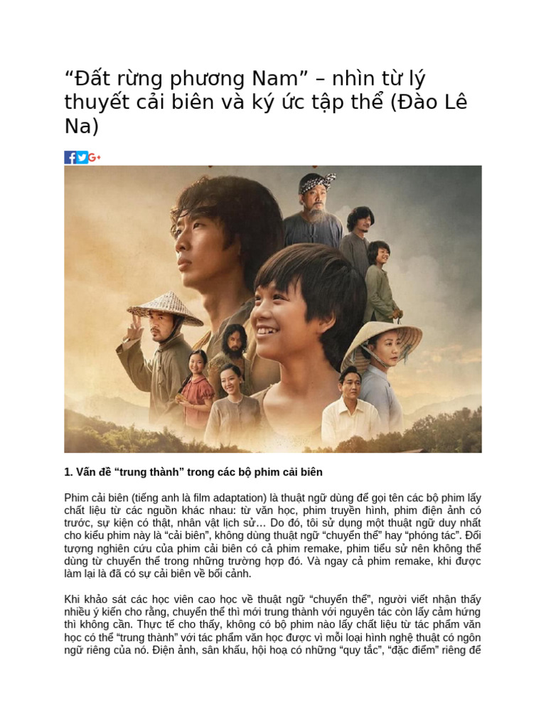 Đào Lê Na - Ký Ức Tập Thể Trong Phim | PDF