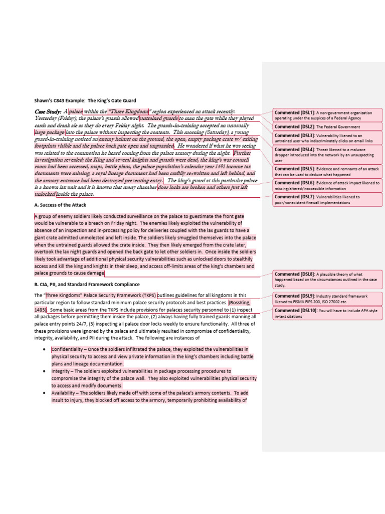 Shawn's C843 Task Example (Paper Option) | PDF | Risk | Security