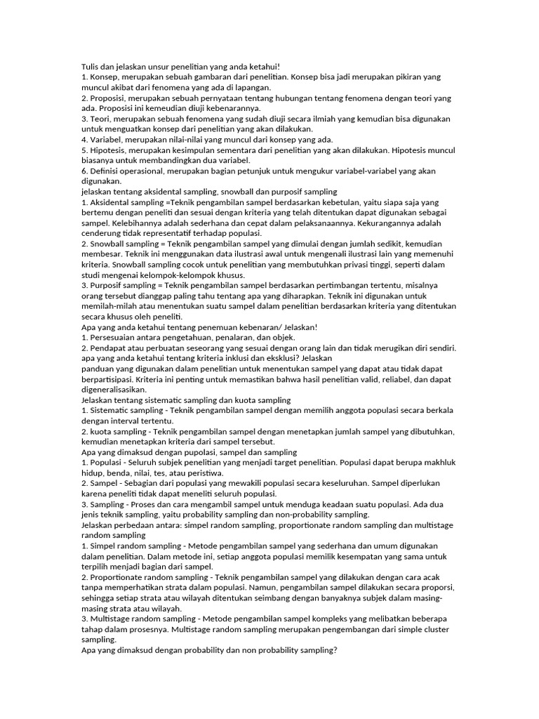 Metopen Bu Titik Soal | PDF