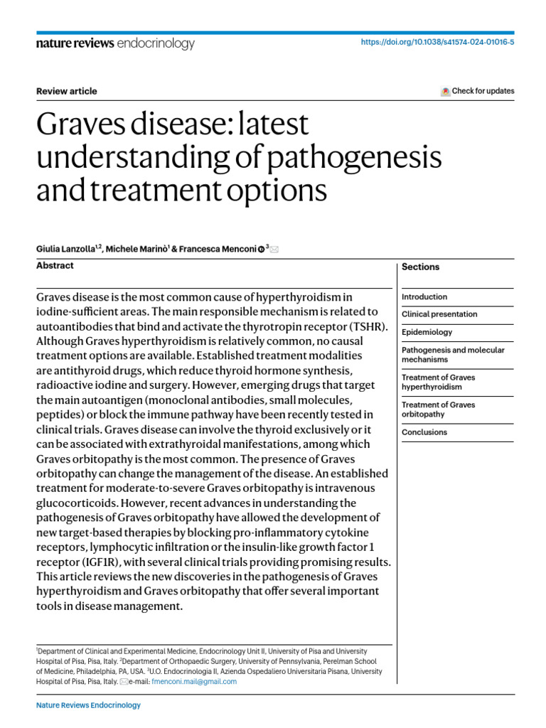 Giulia Lanzolla Graves Disease Latest Understanding of | PDF ...