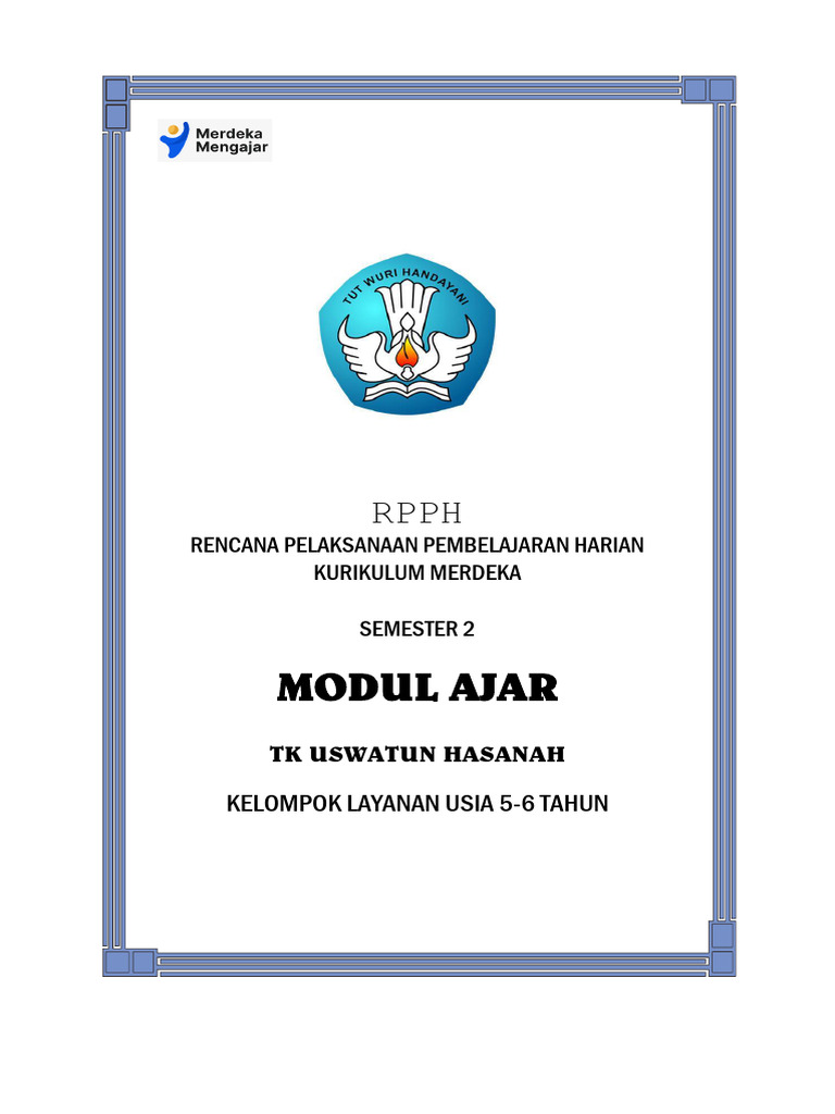 MODUL AJAR TK USWATUN H | PDF