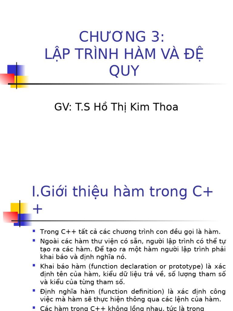Chương 3 - Lập Trình Hàm Và Đệ Quy | PDF