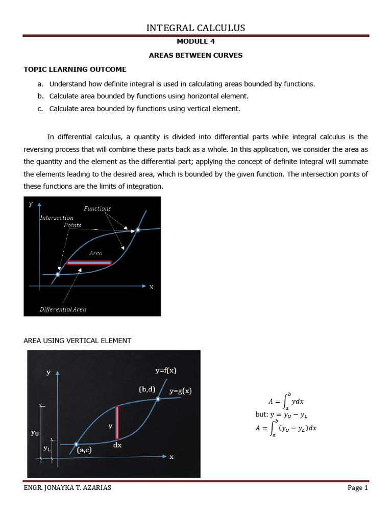 4.2 Areas Between Curve | PDF | Integral | Area