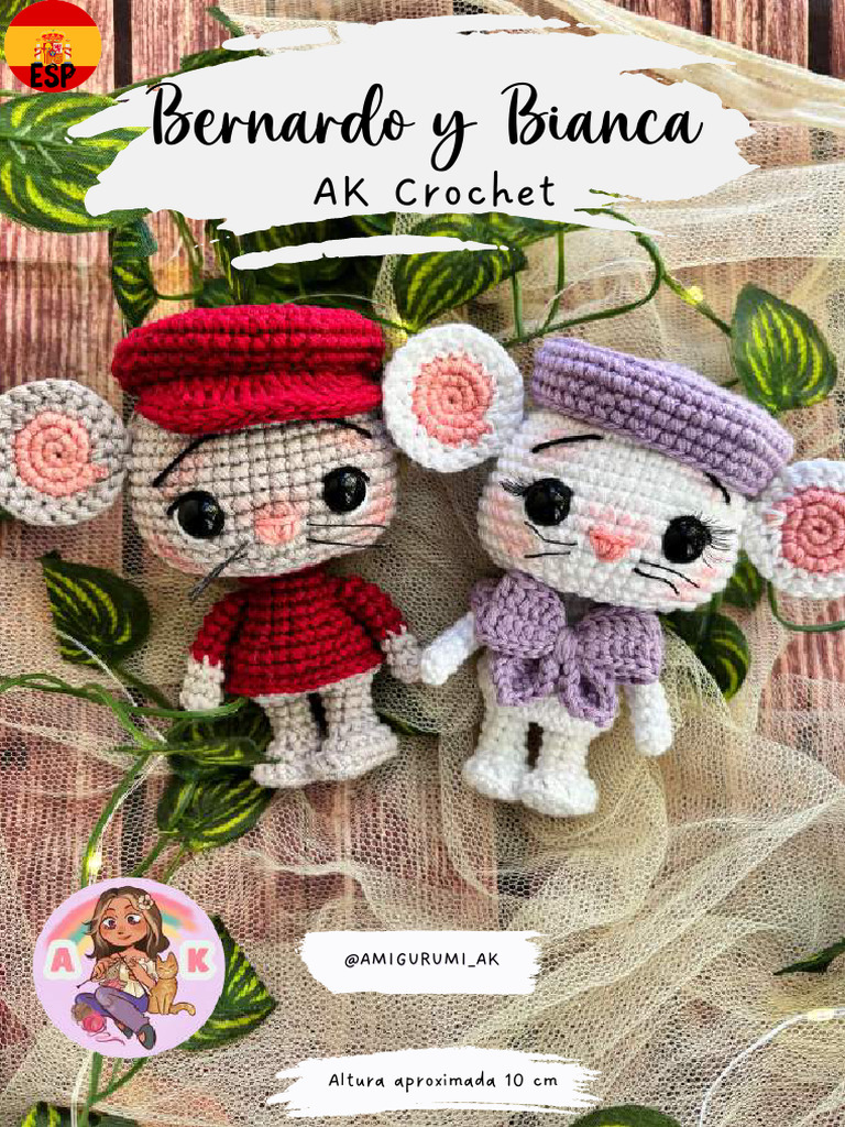 Patrón Amigurumi: Bernardo y Bianca | PDF