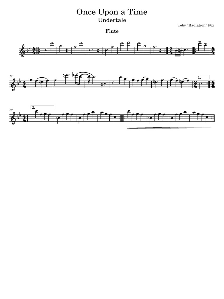Undertale Flute Sheet Music | PDF