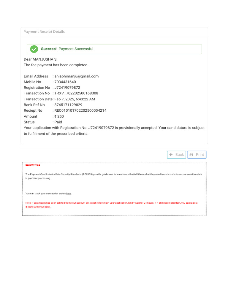 Rrbapply - Gov.in # Pscexamservice Payment Receipt Successful 0090e2bb ...