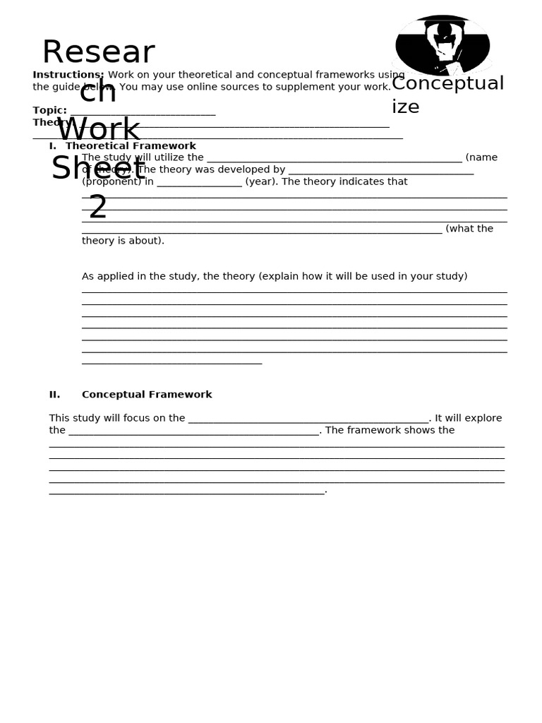 Research Worksheet 2 Theoretical and Conceptual Framework | PDF ...
