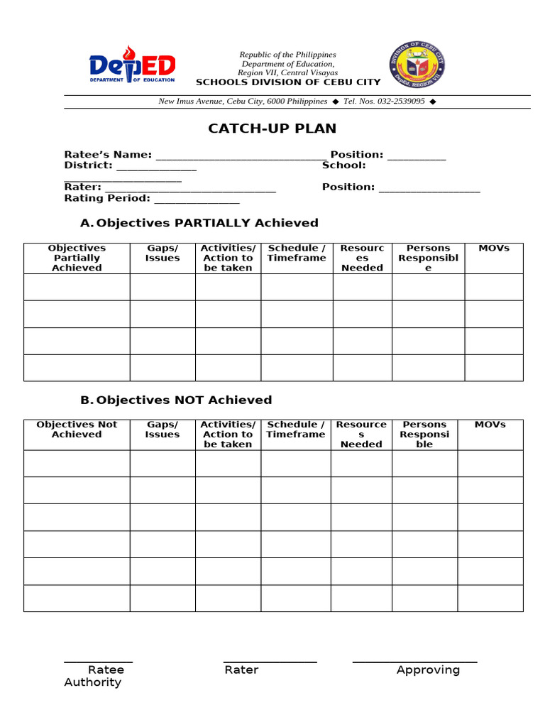 Cebu City Education Catch-Up Plan | PDF