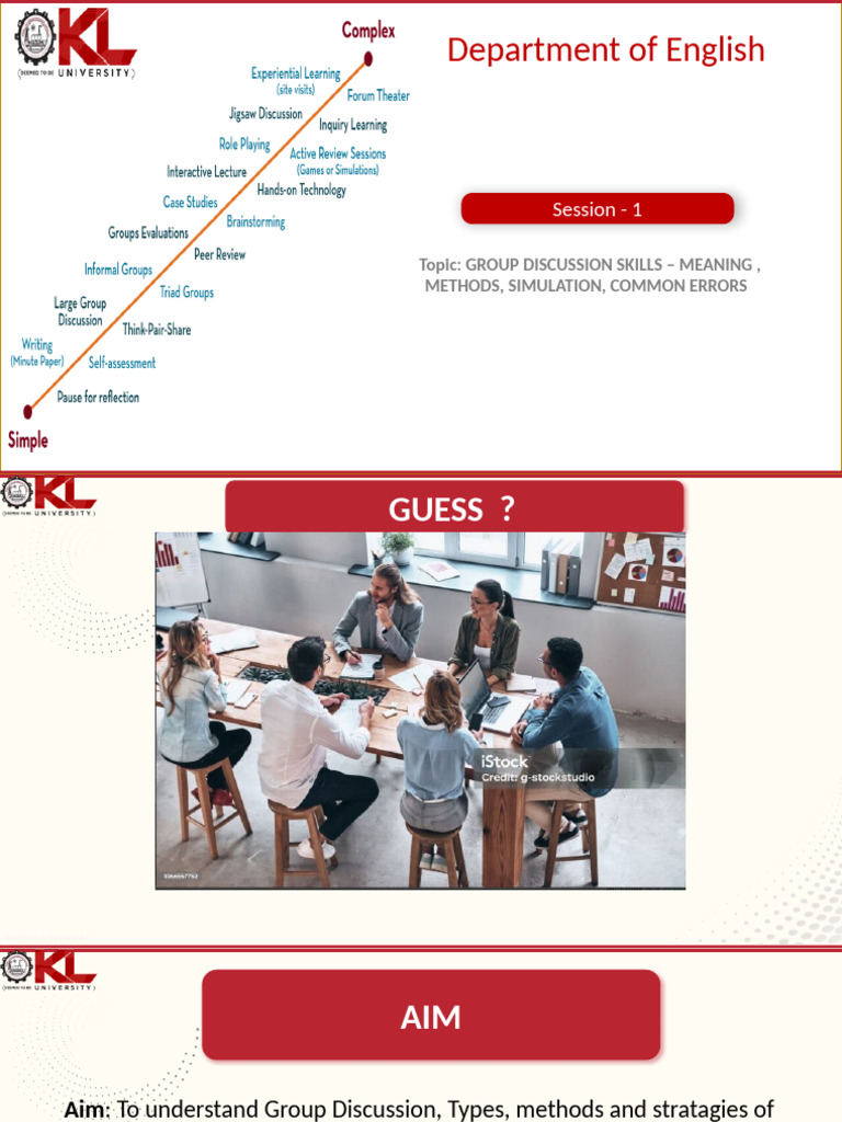 Session 6 PPT - Group Discussion | PDF | Communication | Body Language
