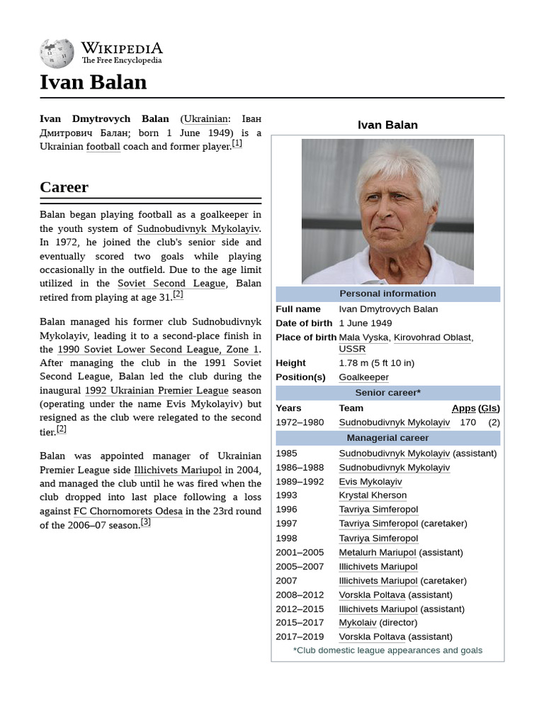 Ivan_Balan | PDF | Sports Leagues | National Association Football ...